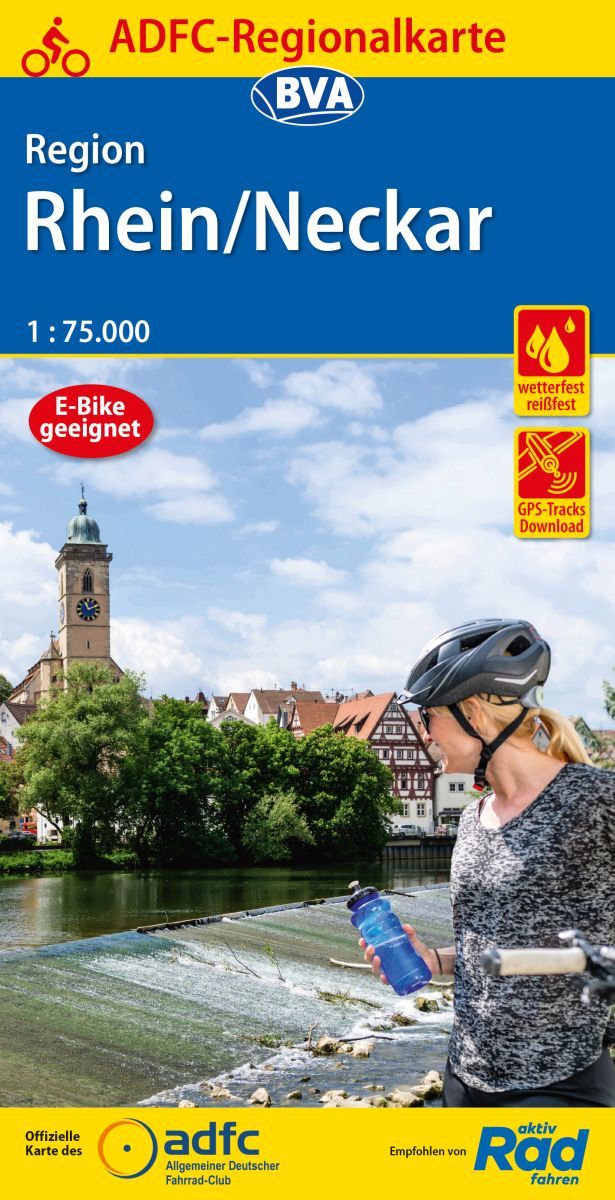 ADFC Regionalkarte Region Rhein/Neckar | 9783969900116 | ADAC-Shop