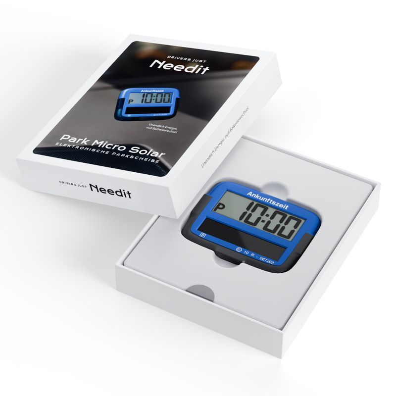 Park Micro Solar Parkscheibe digital, blau | NRH20017139 | ADAC-Shop